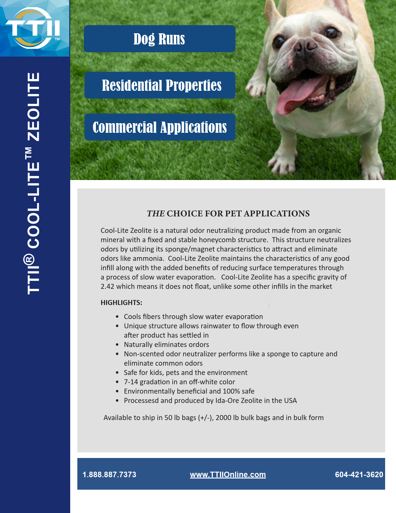 COOL-LITE ZEOLITE INFILL – Target Technologies International Inc.